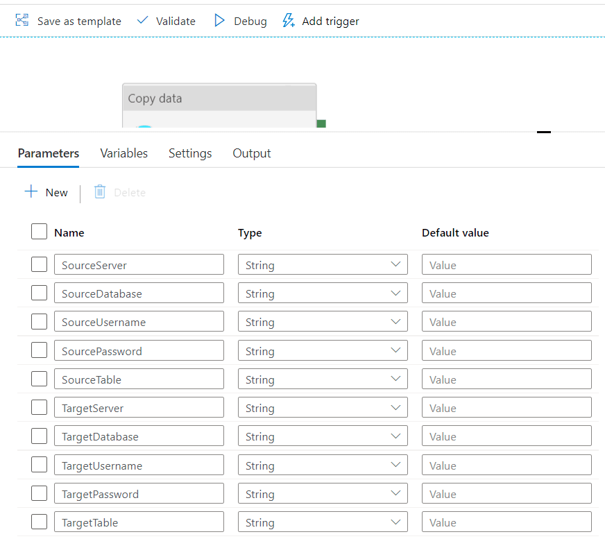 Azure Data Factory Linked Services Parameterization